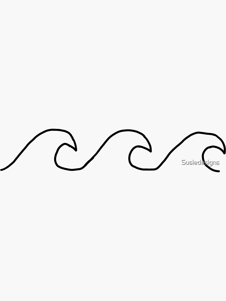 "Wave sticker" Sticker by Susiedesigns | Redbubble