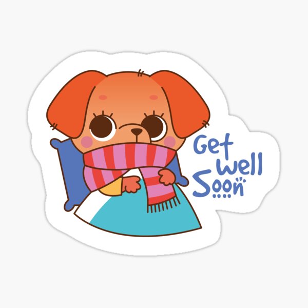 "Get well soon sticker" Sticker by Attiahbros | Redbubble