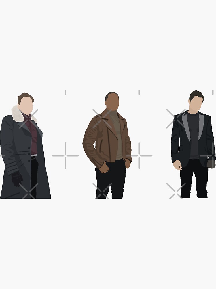 "Zemo, Sam, and Bucky" Sticker for Sale by fondueeeeeee | Redbubble