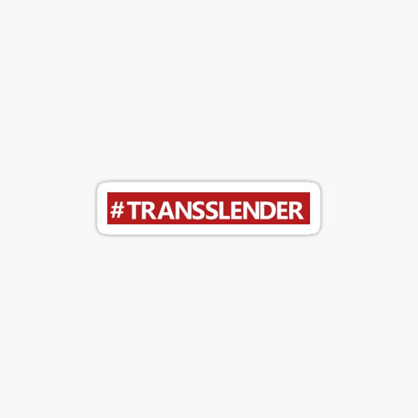 "Transslender" Sticker for Sale by ZeevDesigns | Redbubble