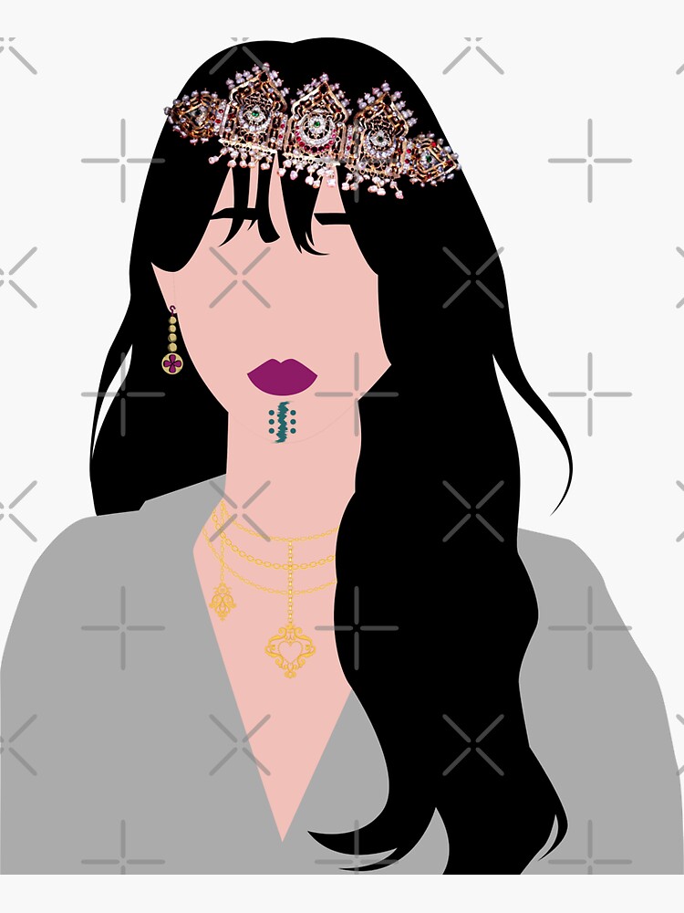 "Libyan Lady" Sticker for Sale by JennaAdoudi | Redbubble