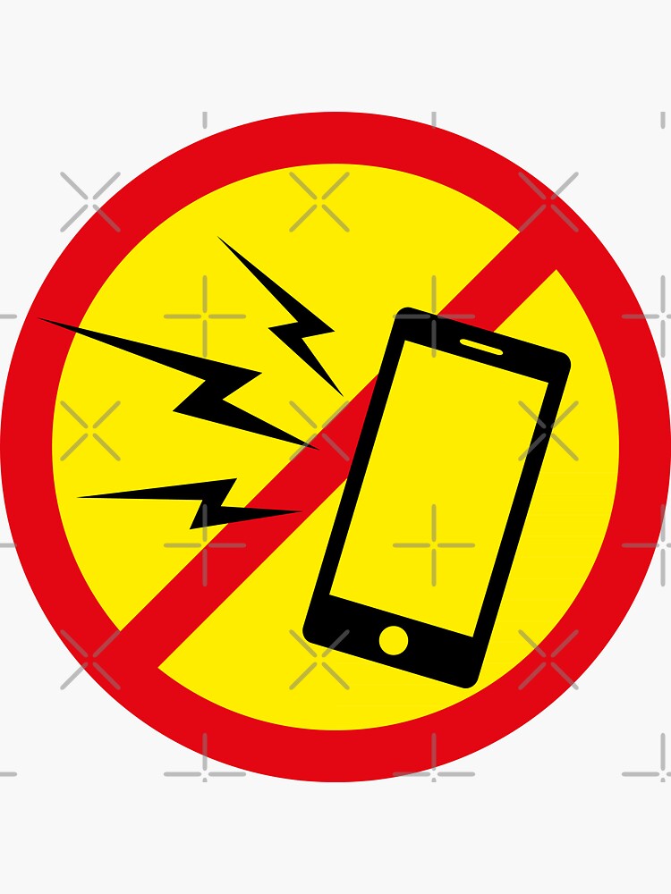"No Cellphone Speaker Zone (Without Text)" Sticker by sarkobang | Redbubble