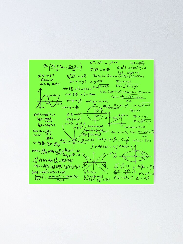 "math equation " Poster by sciencefacts | Redbubble