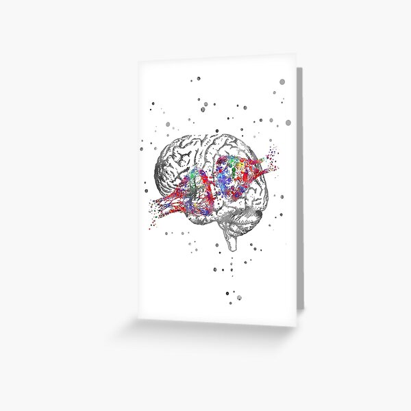 "Synapse receptor and brain" Greeting Card by Rosaliartbook | Redbubble