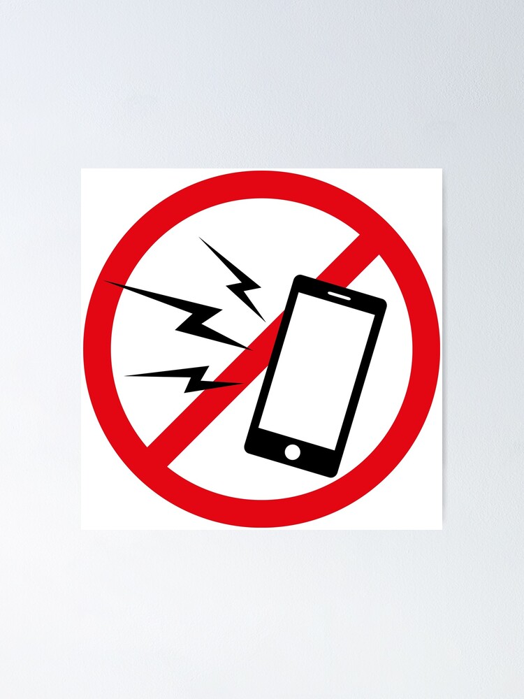 "No Cellphone Speaker Zone (Without Text) White" Poster by sarkobang ...