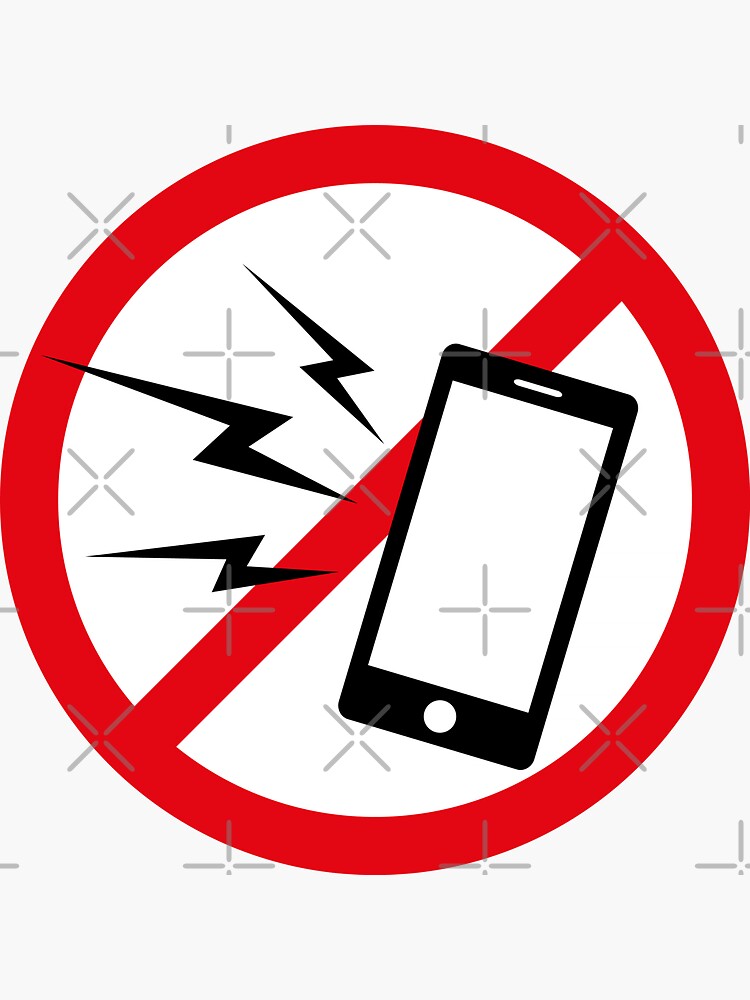"No Cellphone Speaker Zone (Without Text) White" Sticker for Sale by ...