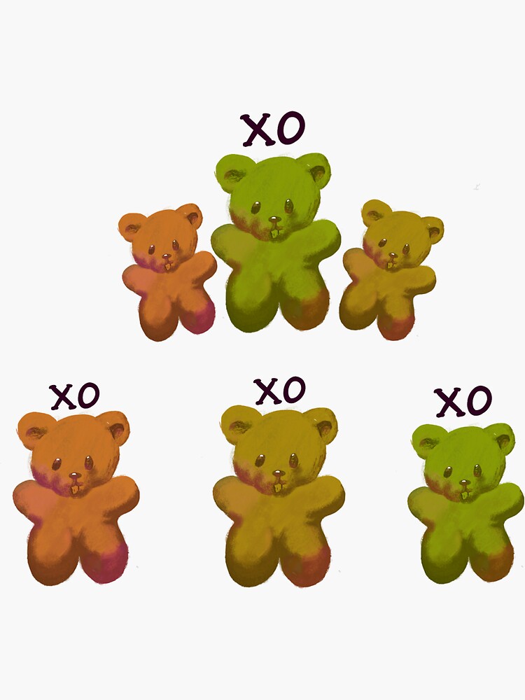 "unif XO bears " Sticker for Sale by cobaltbleu | Redbubble