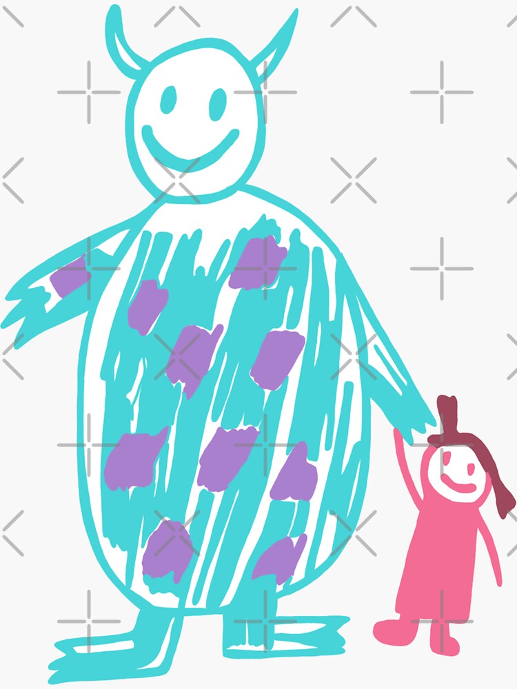 "Kitty and Boo drawing " Sticker for Sale by madebymich | Redbubble