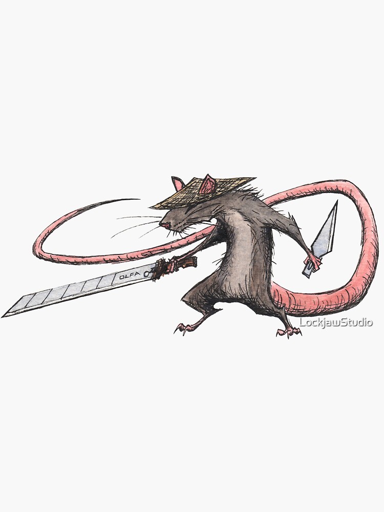 "Ronin the Rat" Sticker for Sale by LockjawStudio | Redbubble