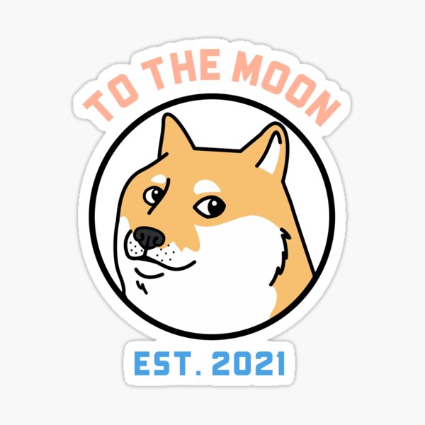 "The First Doge in Space" Sticker for Sale by BlackLakeTees | Redbubble