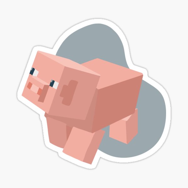 "minecraft pig " Sticker for Sale by lucy-arts | Redbubble