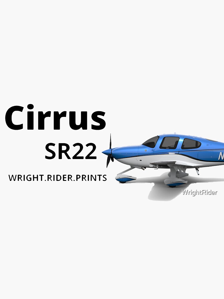 "Cirrus sr22" Sticker for Sale by WrightRider | Redbubble