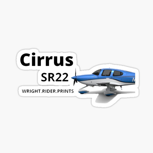 "Cirrus sr22" Sticker for Sale by WrightRider | Redbubble