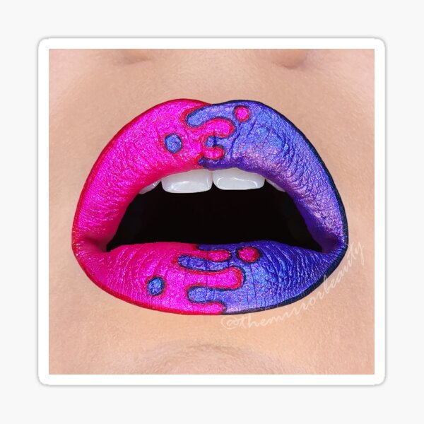"Splash lip art" Sticker by themirrorbeauty | Redbubble