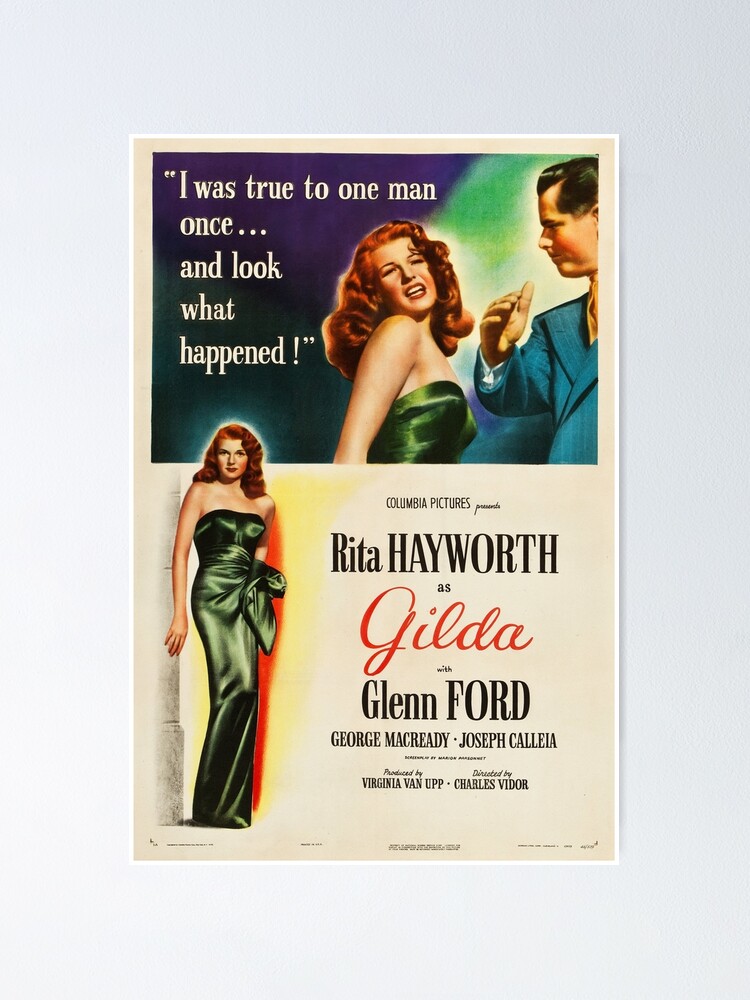 "Gilda (1946) Movie Poster." Poster for Sale by ForTheAges | Redbubble