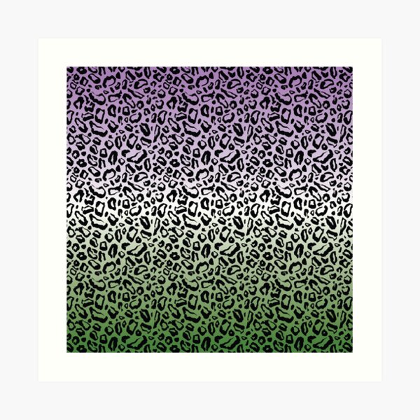 "LGBT Genderqueer Pride Flag Gift, Queer identity pride flag, Leopard ...