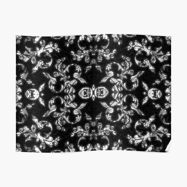 Black And White Jacquard Poster By Pennyoaksart Redbubble