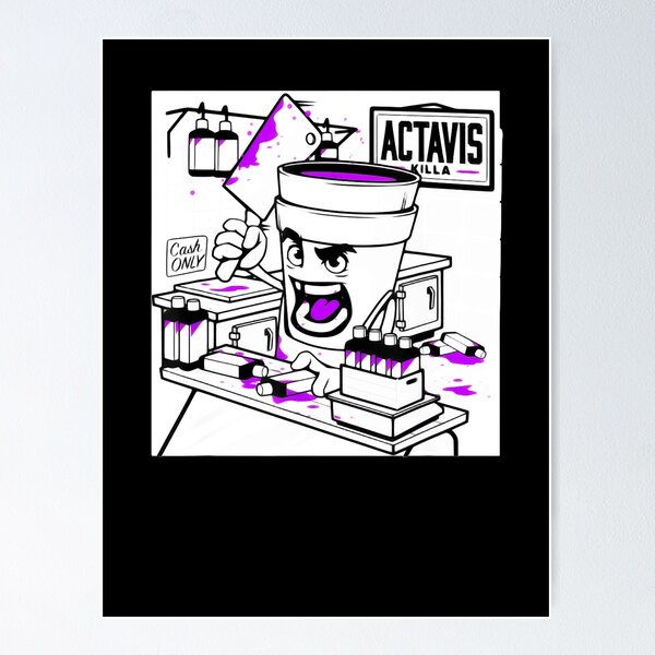 "Codeine Lean Double Cup Styrofoam Purple Drank Cough Syrup" Poster for ...