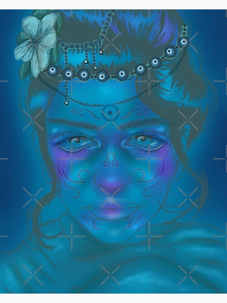"Blue Grimes Portrait" Poster for Sale by niarodriguez | Redbubble