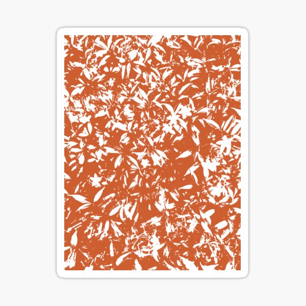 " Burn Orange Leaf Color Palette" Sticker for Sale by aaalou | Redbubble