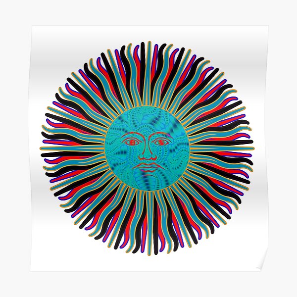 "Psychedelic Inca God Sol Inti" Poster for Sale by Indian-summer ...