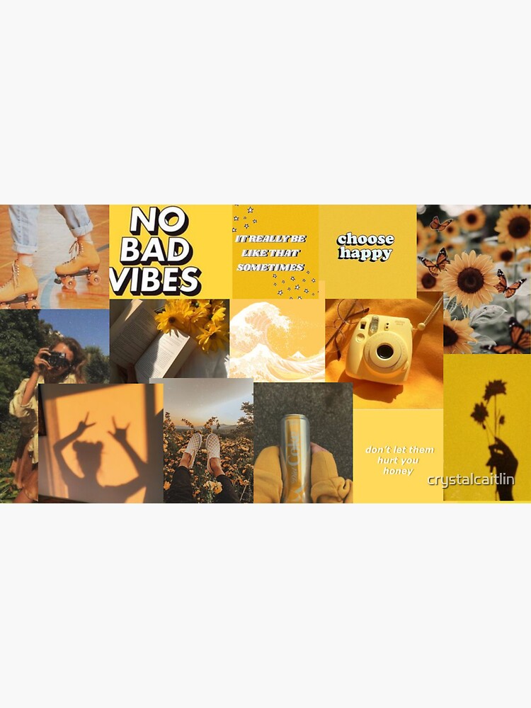 "Yellow's Aesthetic Collage" Sticker by crystalcaitlin | Redbubble