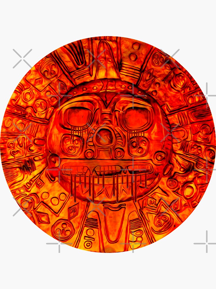 "Psychedelic Inca God Sol Inti" Sticker for Sale by Indian-summer ...
