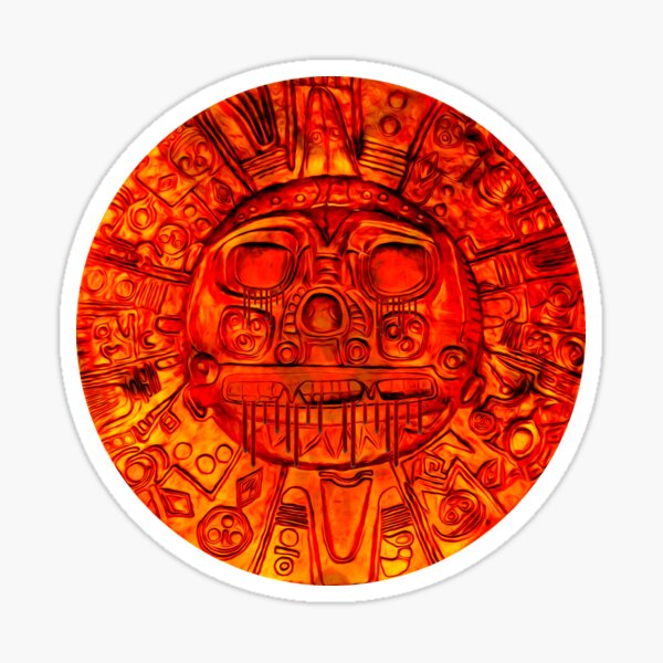"Psychedelic Inca God Sol Inti" Sticker for Sale by Indian-summer ...