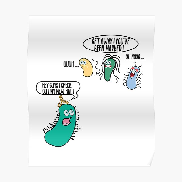 "Funny Bacteria With Antibody Medical Laboratory Scientist" Poster for ...