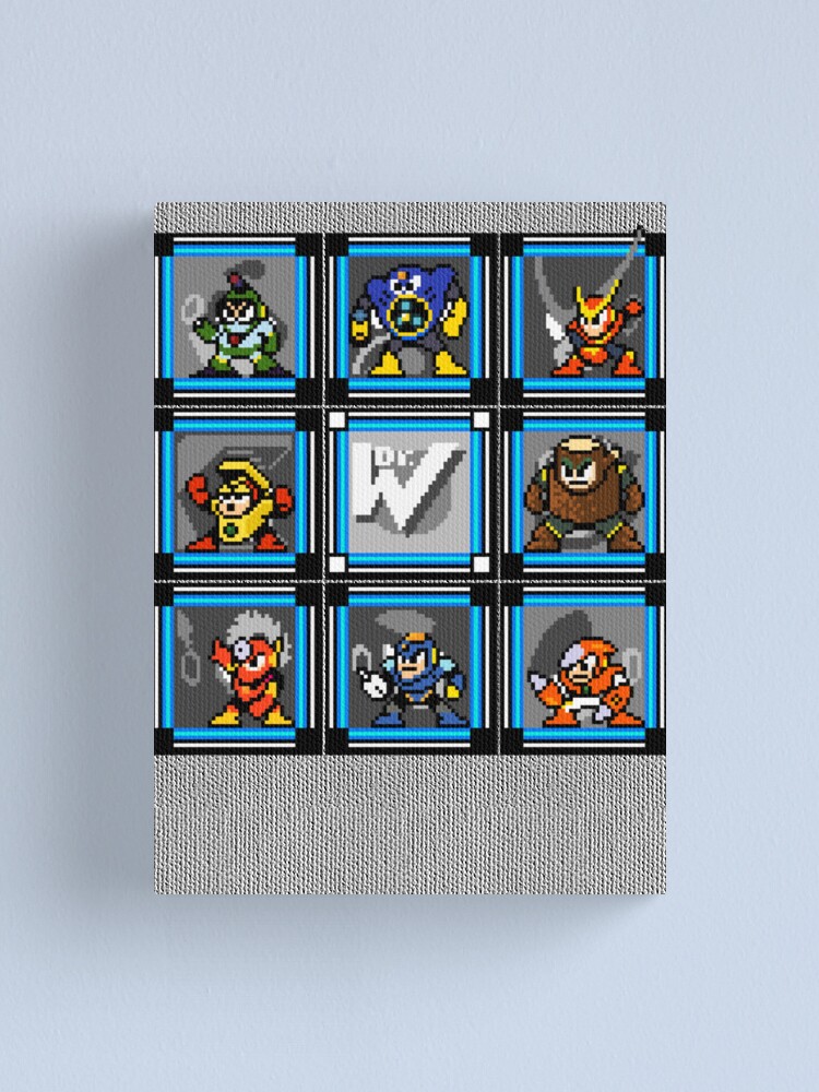 "Megaman 2 Boss Select (with Sprites)" Canvas Print for Sale by ...