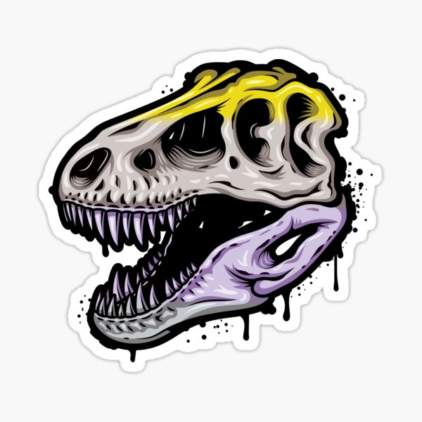 "Non-Binary Dinosaur" Sticker for Sale by zanecweber | Redbubble