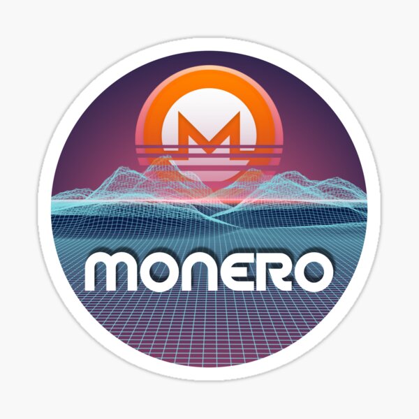 "Monero Space Sunset Digital Galaxy Crypto XMR Cryptocurrency" Sticker ...