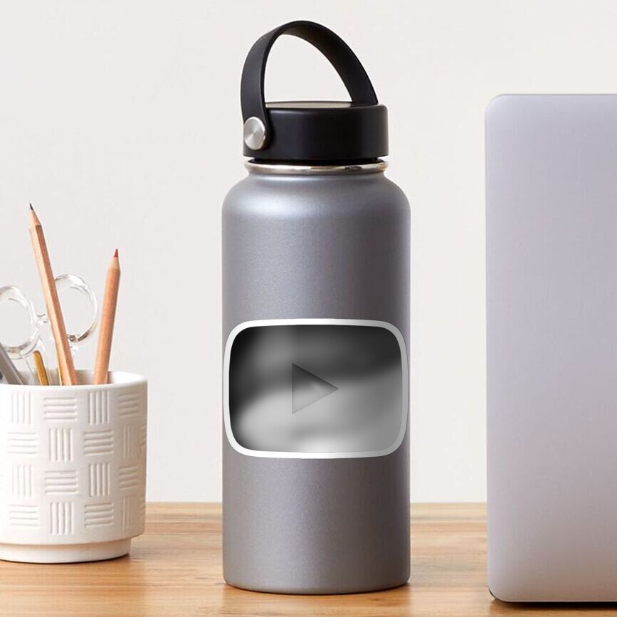 "youtube Silver Play Button" Sticker for Sale by championx91 | Redbubble