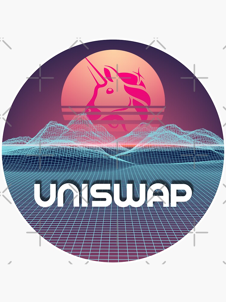 "Uniswap Space Sunset Digital Galaxy Crypto UNI Cryptocurrency" Sticker ...