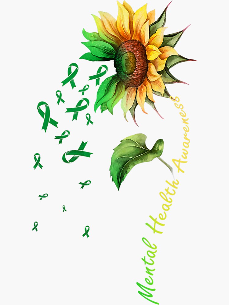 Mental Health Awareness Sunflower Sticker By Weberstore Redbubble