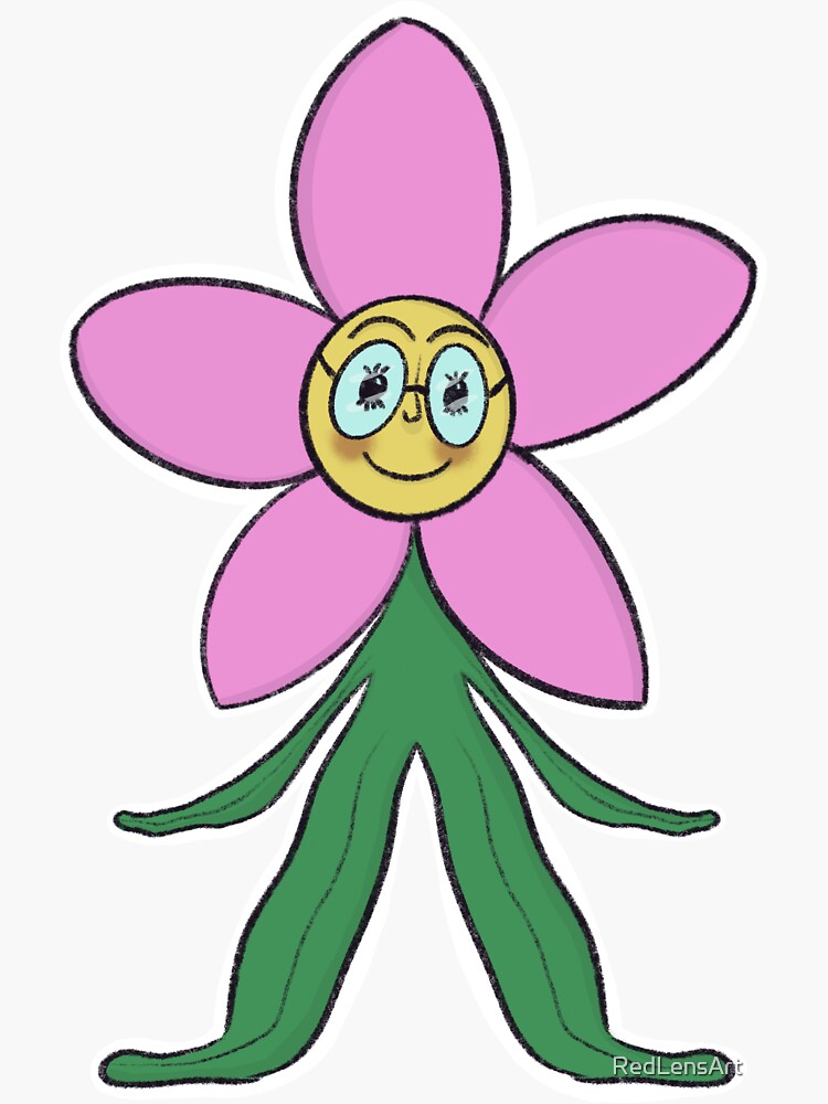 "Flower boy" Sticker for Sale by RedLensArt | Redbubble