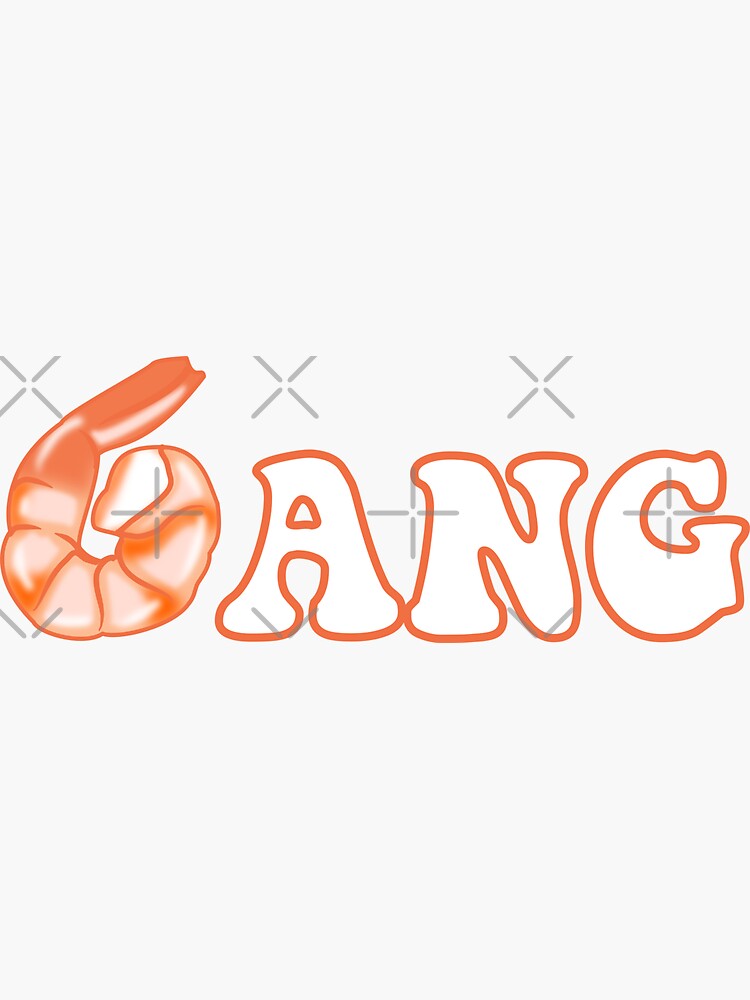 "Shrimp Gang" Sticker by jiromie | Redbubble