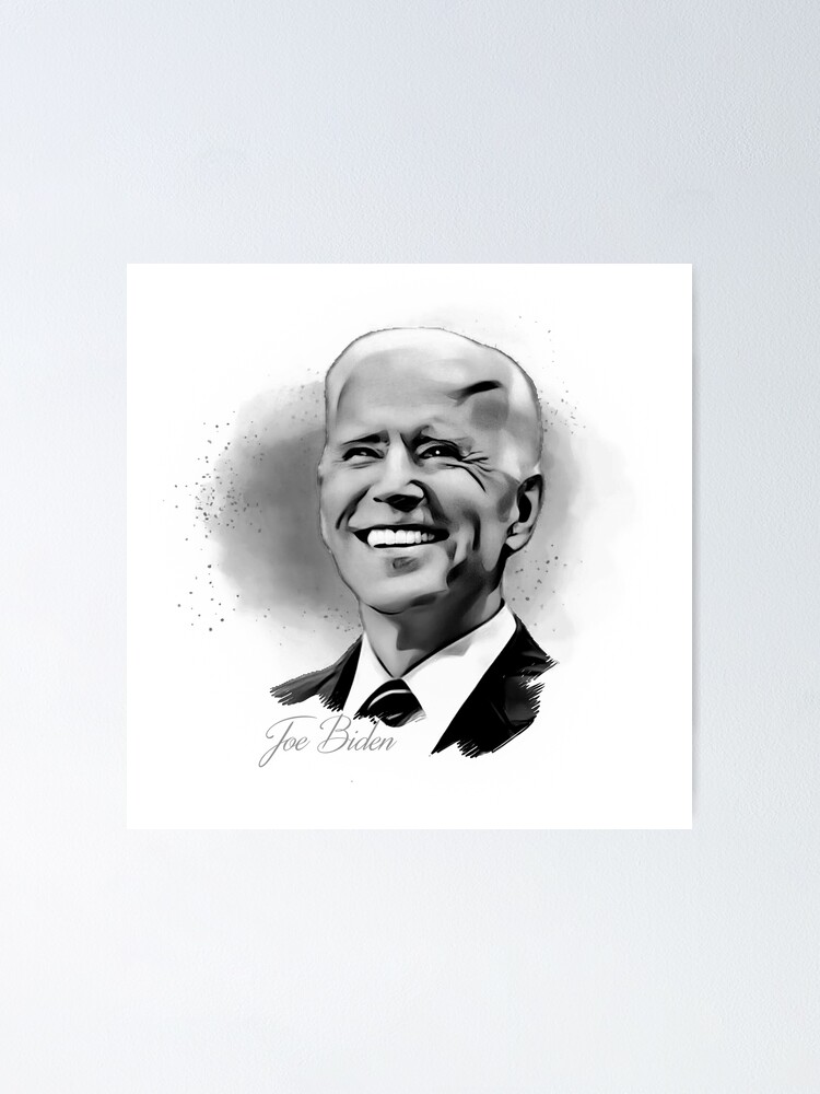 "Joe Biden - Pencil drawing work" Poster for Sale by mirajans | Redbubble
