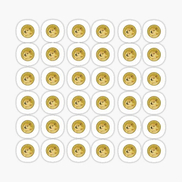 "Dogecoin To The Moon Sticker Pack - Small Size" Sticker by yumiso ...
