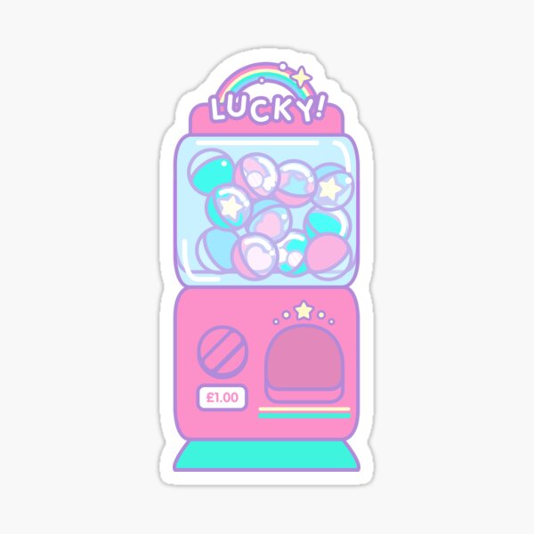 "Lucky! Gacha Machine" Sticker for Sale by Siobhan Brewer | Redbubble