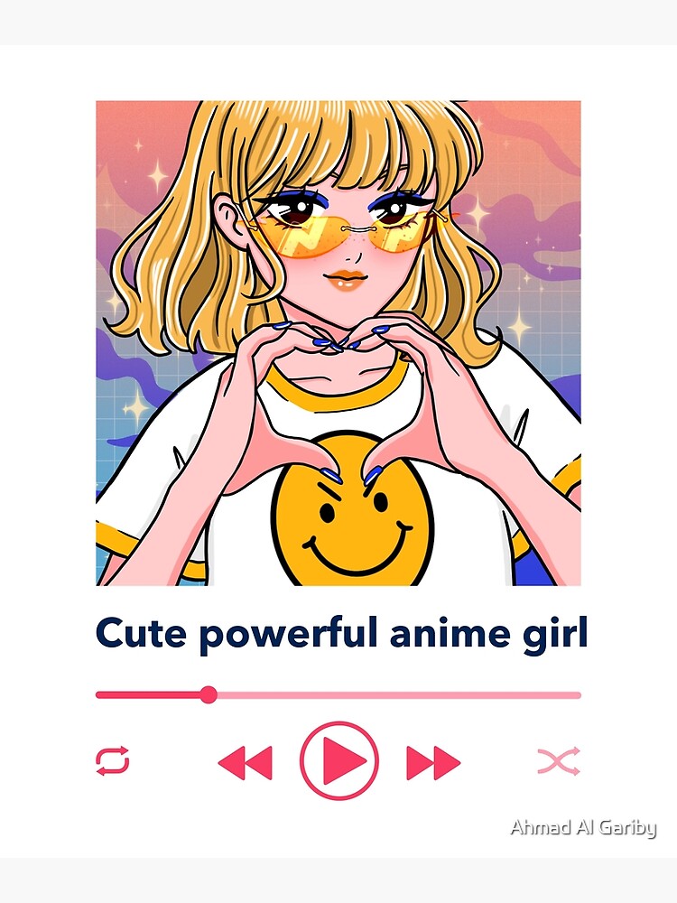 "cute powerful anime girl" Art Print by Daliaoutfit | Redbubble