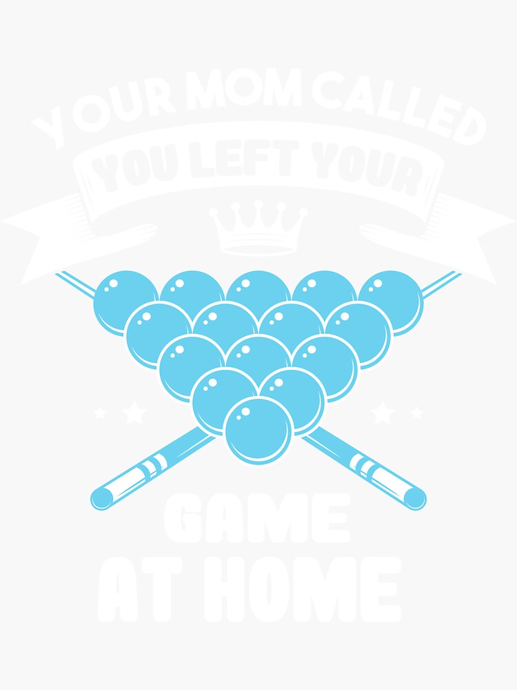 "Billiard Billiards Snooker Cue Gift" Sticker by THaDesign | Redbubble