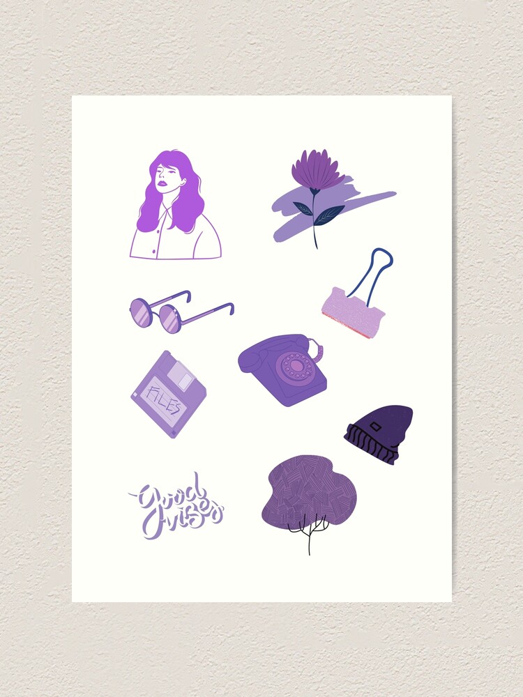 "Purple aesthetic sticker pack of 9 " Art Print by SproutByAn | Redbubble