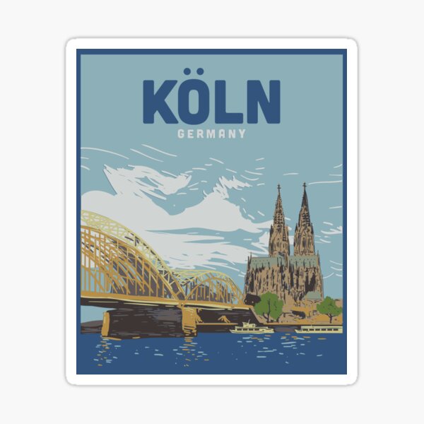 "Köln germany. Köln architectural landscape" Sticker by Unite-Unicorns ...