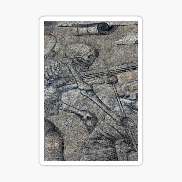 "Death Skeleton grabs staff of corrupt judge" Sticker for Sale by ...