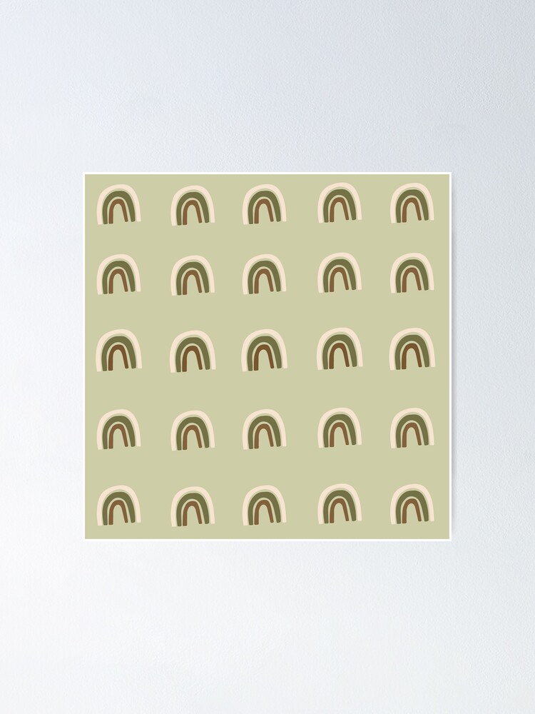 "Simple Beige Rainbow Pattern" Poster for Sale by Abbara | Redbubble