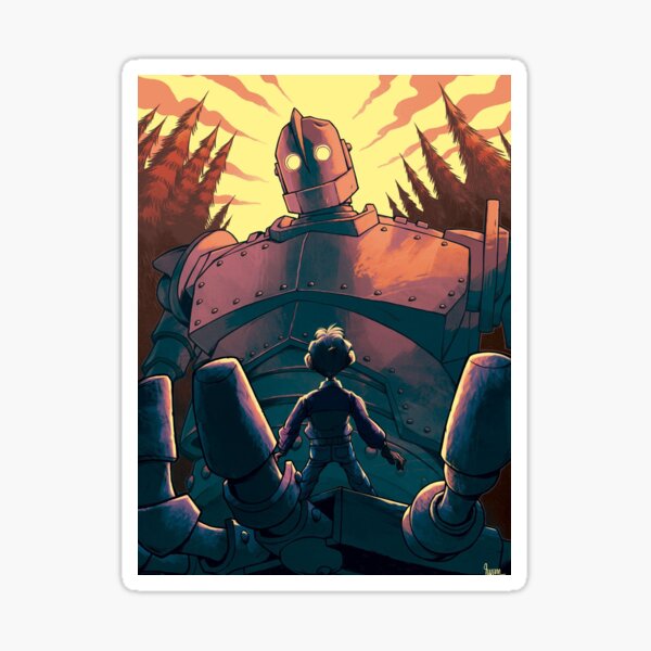 "iron giant." Sticker by Fareredfu | Redbubble