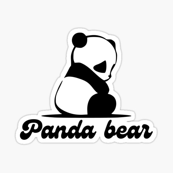 "Sad Panda Bear" Sticker for Sale by MNMLST-designs | Redbubble