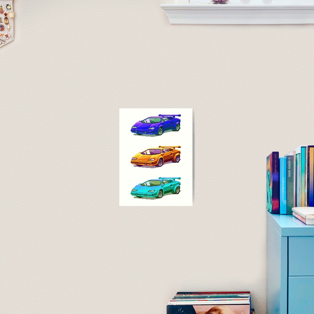 Lámina artística «Paquete de pegatinas Lamborghini Countach ...