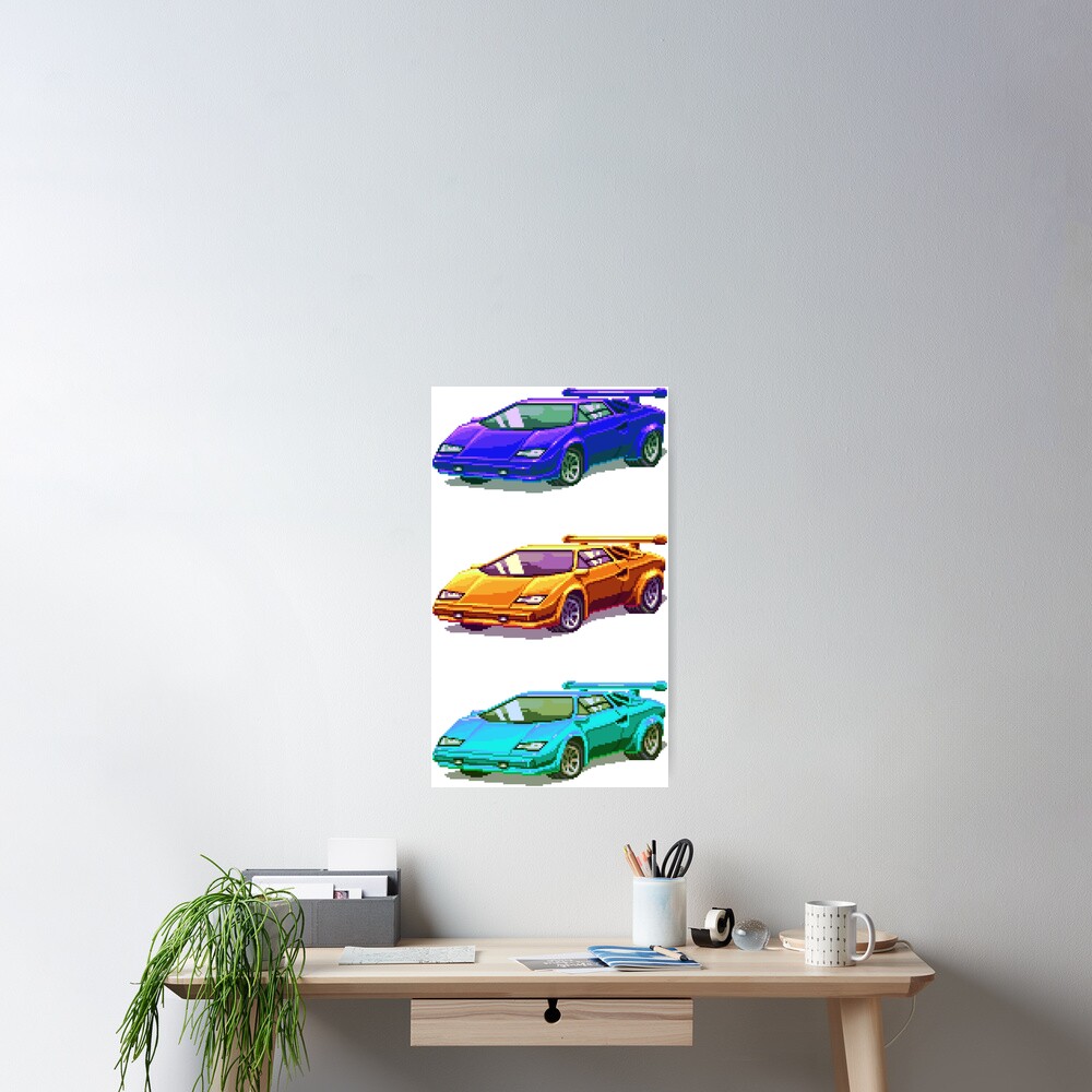 "Lamborghini Countach Sticker pack - Lamborghini Countach pixel art ...